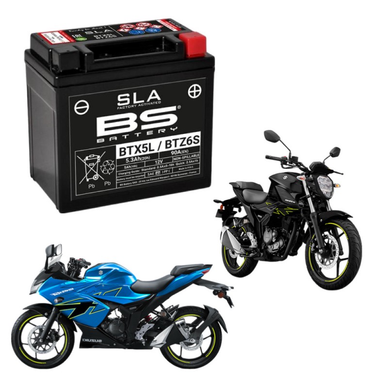 BATERIA GIXXER 150 SF Y DI (BTX5L / BTZ6S) BS BATTERY
